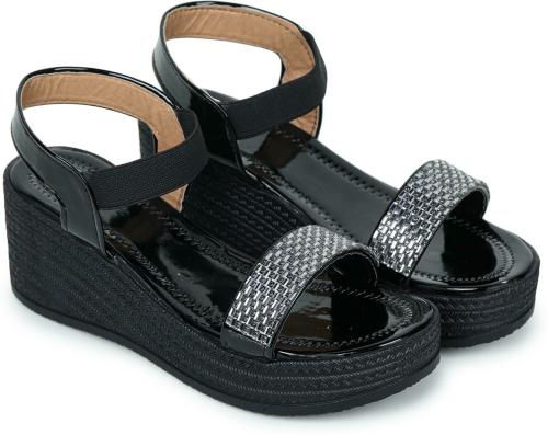 Buy Shimari Trendy Black Wedges For Women Online at Best Prices in ...