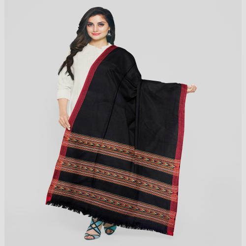 Buy ZARIA FABS KULLU WOVEN KULLU TRIPLE BORDER SHAWL Online at Best ...