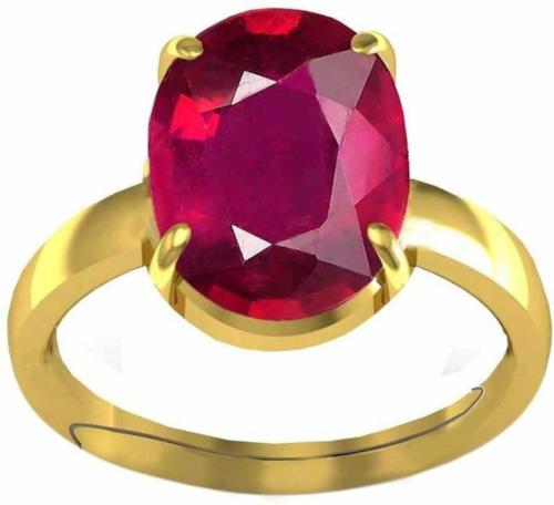 Buy Chopra Gems & Jewellery Gold Plated Brass Panchdhatu Ruby Manik Ring (Men and Women ...