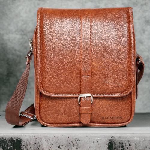 Buy Bagneeds Tan Pu,Leatherette Bags & Backpacks 6L Online at Best ...