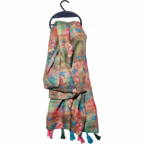 Buy S.Lover Girls Floral Print Poly Satin Stole Online at Best Prices ...