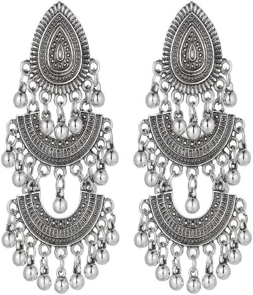 Buy DESTINY JEWEL'S Oxidised Traditional Silver Tribal Afgani Silver ...