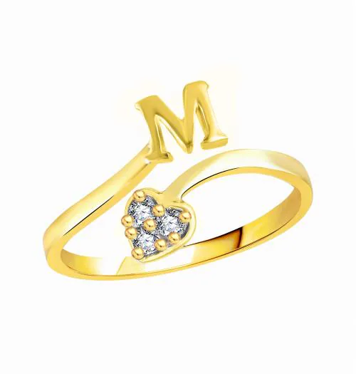 Buy Vshine Adjustable Stylish Initial Alphabet Letter "M" Diamond ...