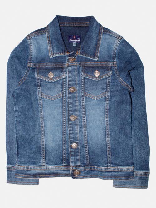 Buy Kiddopanti Boys Denim Jacket With Badge Online at Best Prices in ...
