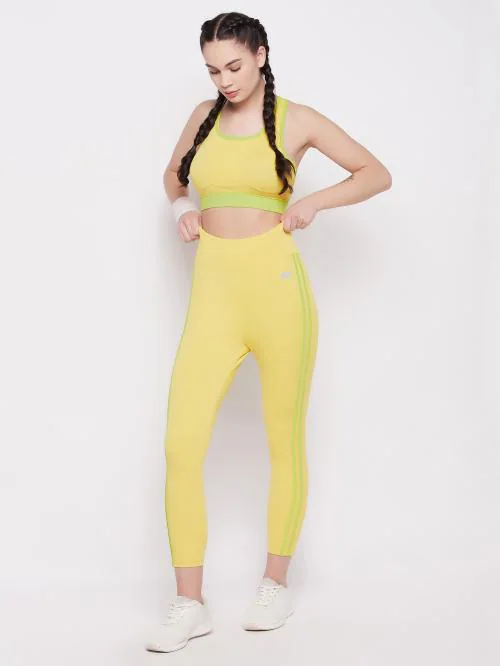 Buy Clovia Women's Yellow Solid Polyamide Tights Online at Best Prices ...