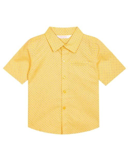Buy Budding Bees Boys Yellow Mircro Printed Shirt Online at Best Prices ...