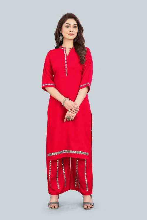 Buy Helwin Desiner Women Kurta Palazzo Set Online at Best Prices in ...