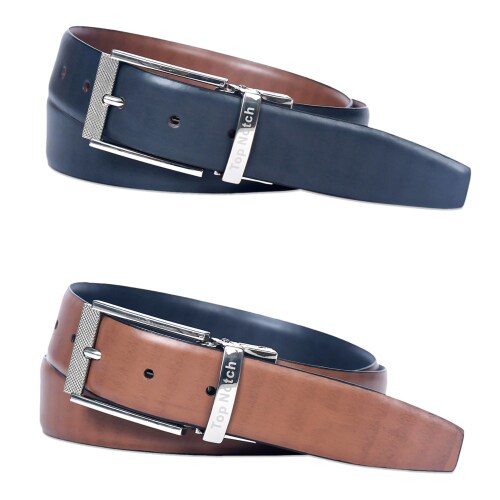 Buy Top Notch Men Genuine Leather reversible belt for office purpose ...