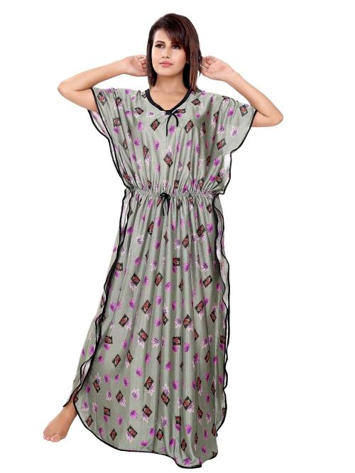 Buy Bailey Sells Women Kaftan Nightdress Grey Online at Best Prices in ...