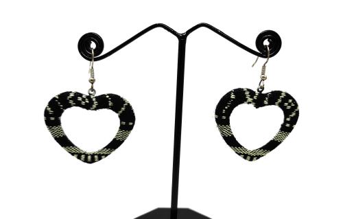 Buy Creeknest Heart Shaped Hoop Earring Black (Women) Online at Best ...