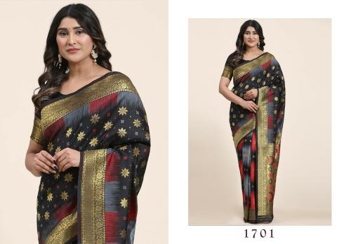 Buy Saree Exotica Opulent Zari Woven Saree: 4 Feeder Design with ...