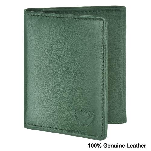 Buy Lorenz TriFold Closure Forest Green RFID Blocking Leather Wallet ...