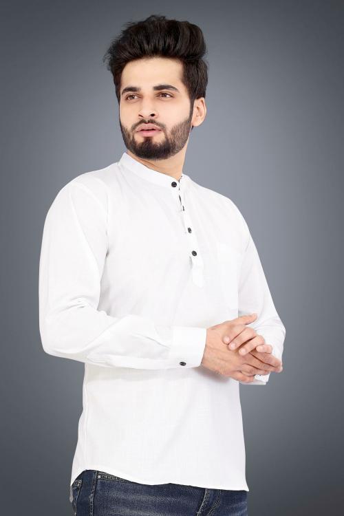 Buy SOPANI Men Solid Straight Kurta (White) Online at Best Prices in India - JioMart.