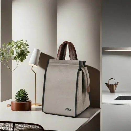 Buy LOREM Mink Grey PVC Coated Matty Insulated Tiffin bag/Lunch Bag For ...