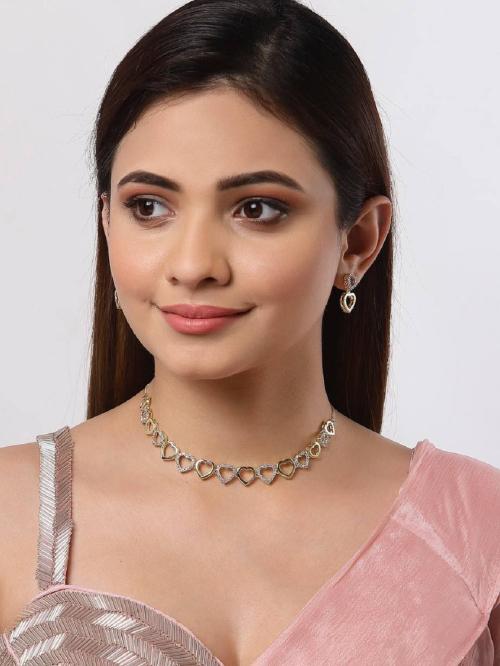 Buy TIYARA American Diamond Jewelry Combo Set of Necklace Set Online at ...