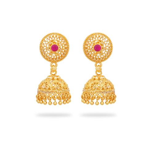 Buy arch fashion Traditional Gold Platted Jumkhi Earring ERG 1653 Online at Best Prices in India ...