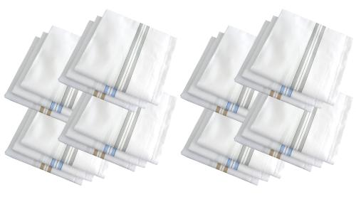 Buy S4S 100% Cotton Pack of 24 Premium Handkerchiefs Hanky For Men ...