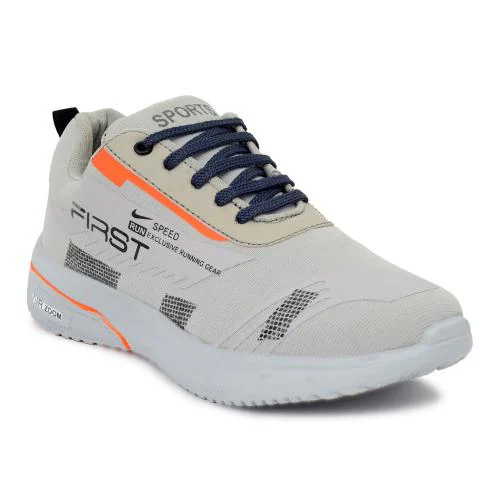 Buy RECAN Men's Grey Mesh Trekking Lace-Up Sports shoes Online at Best ...