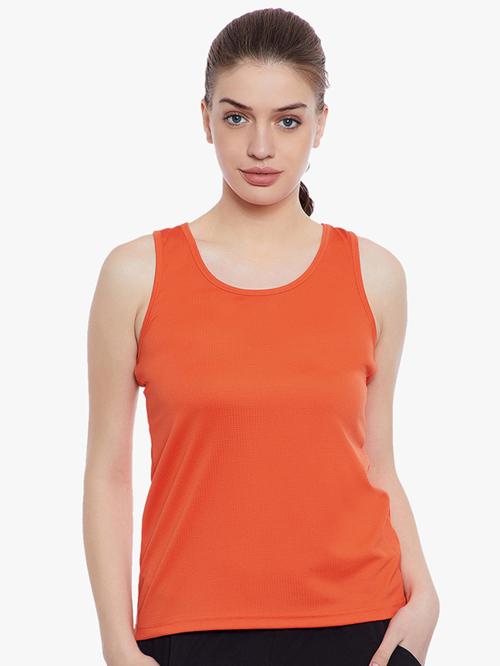 Buy Clovia Orange Solid Cotton Single Tank Top Online at Best Prices in ...