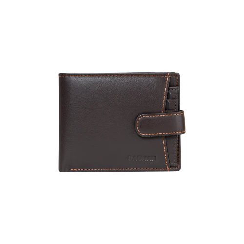 Buy BAGMAN Cobalt Dark Brown Leather Wallet for Men Online at Best ...