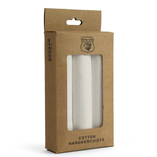 Buy Royal Son White Cotton Handkerchiefs Hanky For Men (Pack of 03 ...