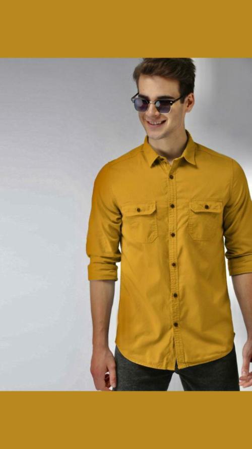 Buy SADO Cotton Mustard Shirt For Men Online at Best Prices in India ...