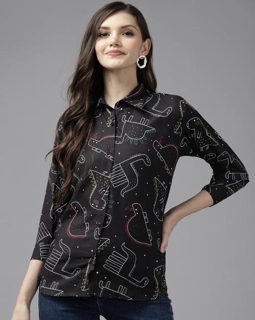 Buy Aarika Womens Black Color Shirt Online at Best Prices in India ...