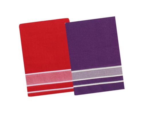 Buy TAVASU Kerala Fancy Colored Cotton Dhoti 02 Meters -Pack of 2-Red ...