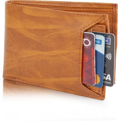 Buy Sonrisa Artificial Leather 10-Slots TAN Wallet For Men Online at ...