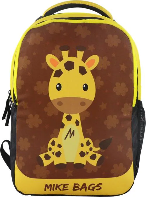Buy Mike Bags Yellow Polyester Giraffe Theme Backpack - 13 L Online at ...