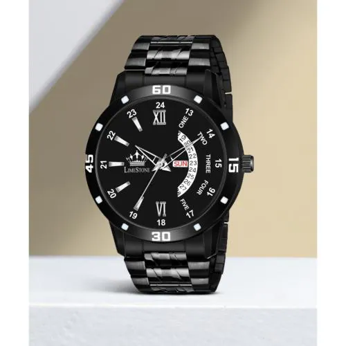 Buy LIMESTONE Analog Black Dial Black Strap Watch For Men (LS3046) Online at Best Prices in ...