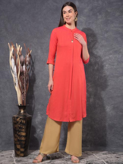 Buy Mamoose Women's RED Colour Kurti Online at Best Prices in India ...
