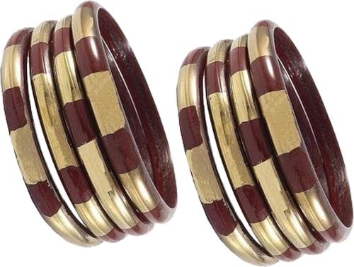 Buy Arus Maroon Glass Bangle Set For Women, Girls, Pack Of 8) Online at ...