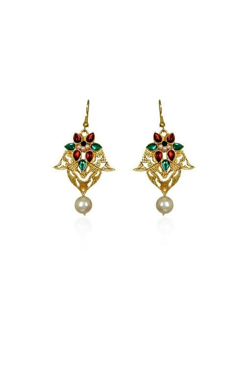 Buy Raga Jewels Green Pearl Dangle and Drop Earring for Women Online at ...