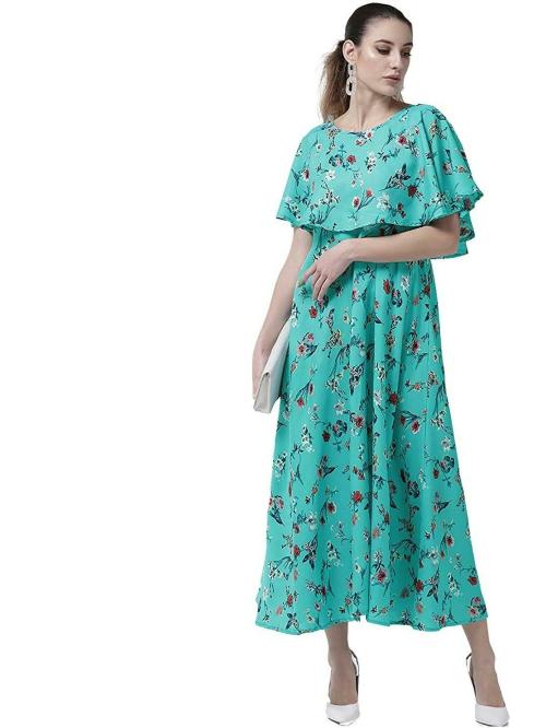 Buy Helwin Desiner Women,Girls Mint Green Cotton Fit and Flare Dress ...