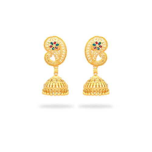 Buy arch fashoin Traditional Gold Platted Jumkhi Earring ERG1808 Online at Best Prices in India ...