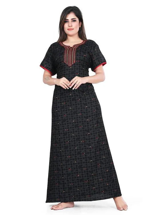 Buy Kavanng Women's Alpine Nighty - Different Colors and Neck Designs ...