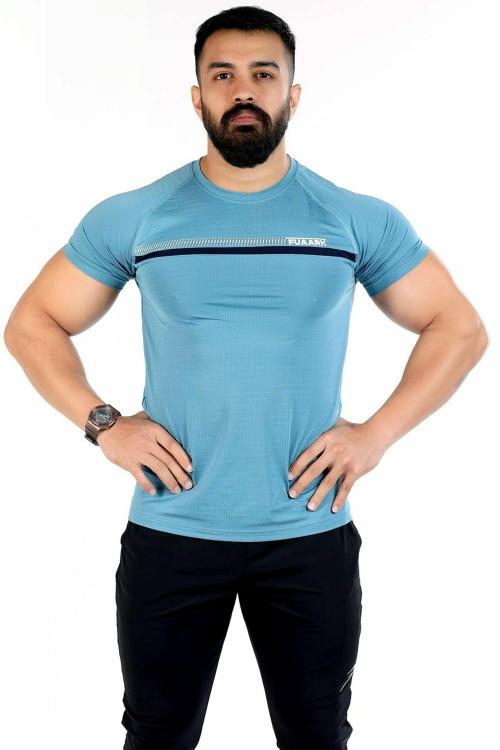 Buy Fuaark Lining Sports and Gym Tshirts for Men Blue Online at Best ...