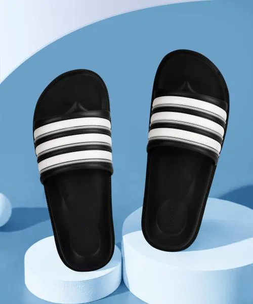 Buy Aqualite Black & Grey Slip-Resistance Sliders for Men Online at ...