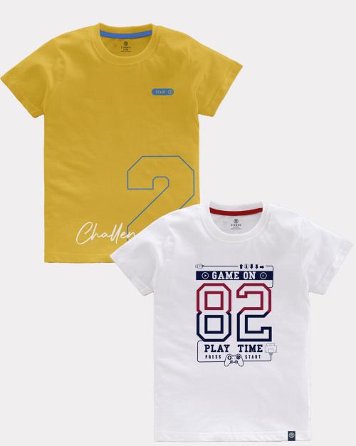 Buy CODEZ Stylish 100% Cotton Graphic Printed tshirts for Boys | Pack of 2 | Multicolor1 | 5-6 Y ...
