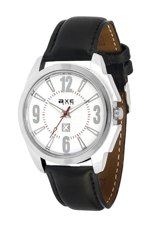 Axe Style Analog White Dial Black Strap Watch for Men (X0106S) - JioMart