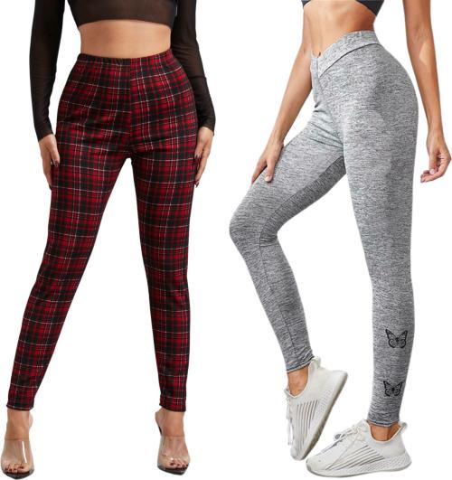 Buy ALISBA Women Multicolor Solid Lycra Blend High Rise Jeggings (XL ...