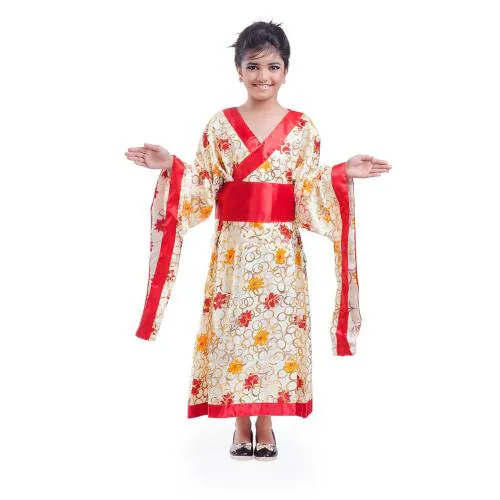 Buy Fancydresswale Girls Multicolor Japanese Fancy Dress With Beautiful ...
