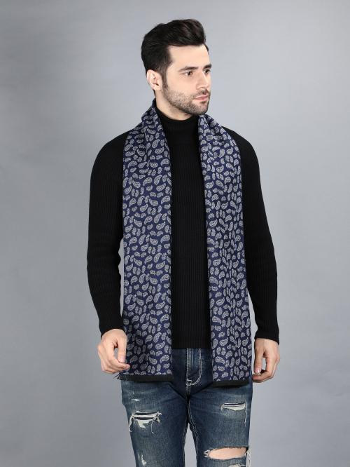 Buy Red &White & Blue Printed Muffler for Men with Frayed Hem Online at ...