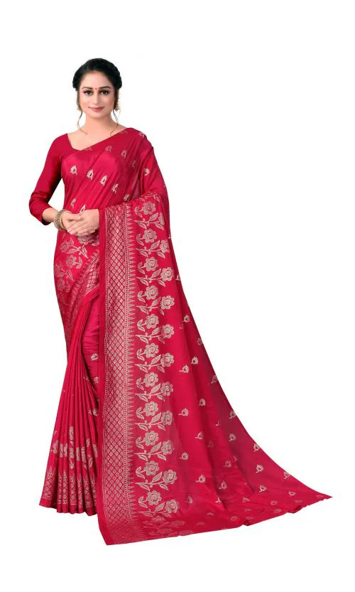 Buy NOPSE Women's Cotton Designer Jamdani Saree (Sarita Pink) Online at ...