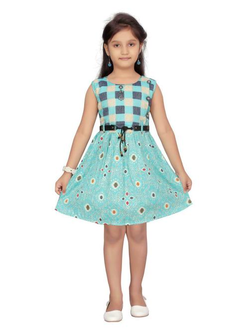 Buy Aarika Girls Blue Colour Frock Online at Best Prices in India ...