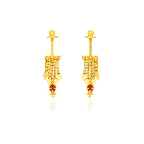 Buy arch fashion Traditional Gold Platted Maharastran Bugadi Earring ERG1818 Online at Best ...