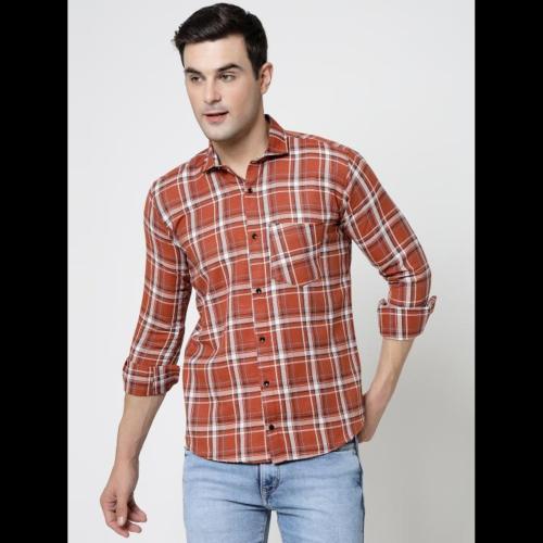 Buy ALY JOHN Men's Checkered Regular Fit Poly Cotton Casual Shirt with Spread Collar & Full ...
