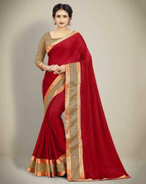 Buy Rajshree Women Red Rangoli Saree with Blouse Online at Best Prices ...