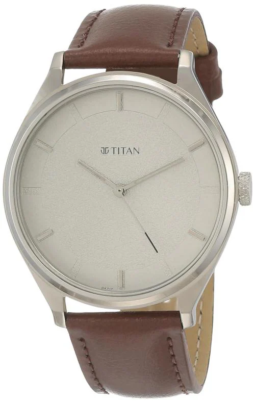 Buy Titan Analog Dial White Band Brown Neo Watch-1802Sl13 For Men ...